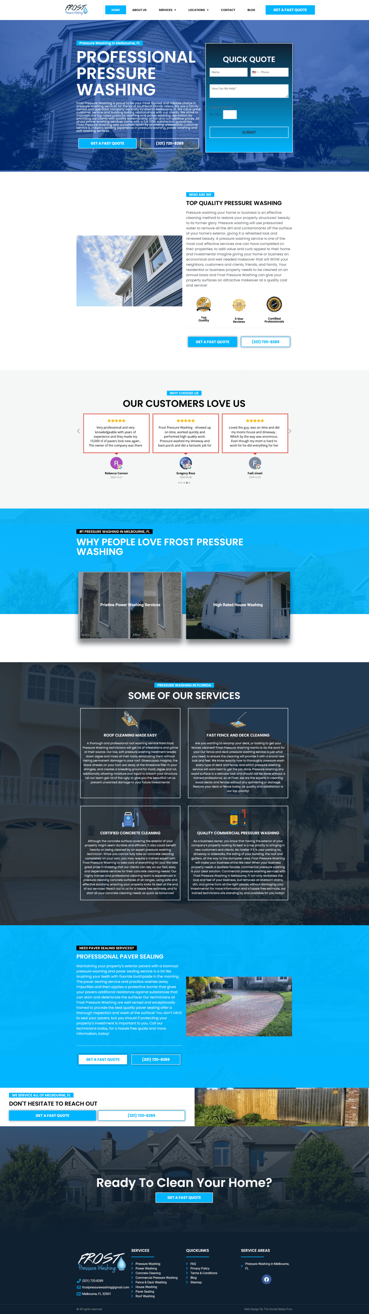 Pressure Washing Website Design - The Social Media Pros